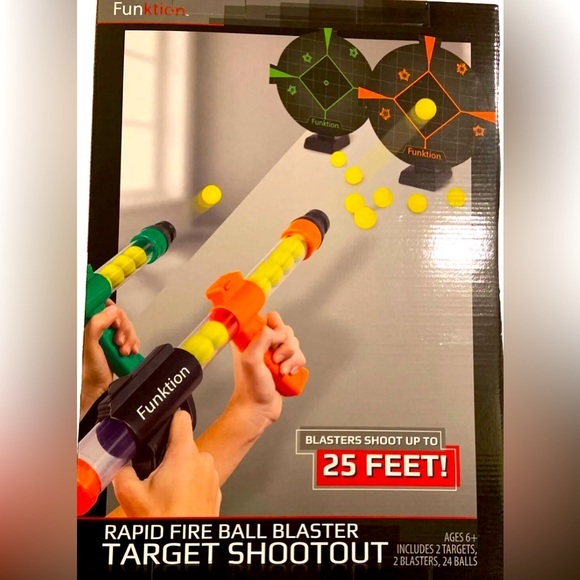 Funktion | Toys | Nib Funktion Rapid Fire Ball Blaster Target Shootout ...